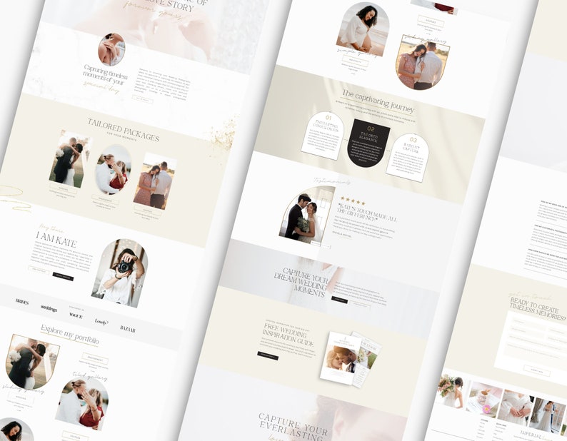 Showit One-page Website Template Luxury Photography, One Page Website ...