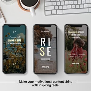 100 Motivational Reels Templates for Instagram & Tiktok, Canva Video ...