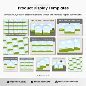 US Letter Size Listing Mockups Bundle, US Letter Printables Mockup ...