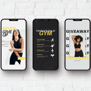Fitness Instagram Templates Bundle Kit, Fitness Coach Instagram ...