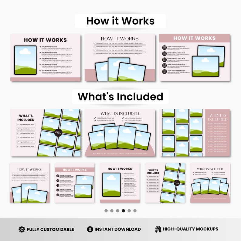 Digital Planner Tablet Mockup Templates, Etsy Listing Template for ...