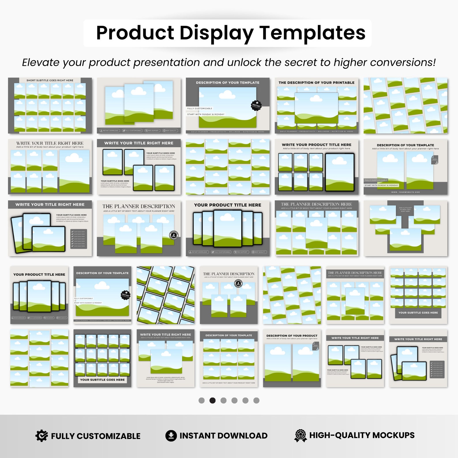 Printables Mockup Listing Templates Mega Bundle, Etsy Listing Template ...