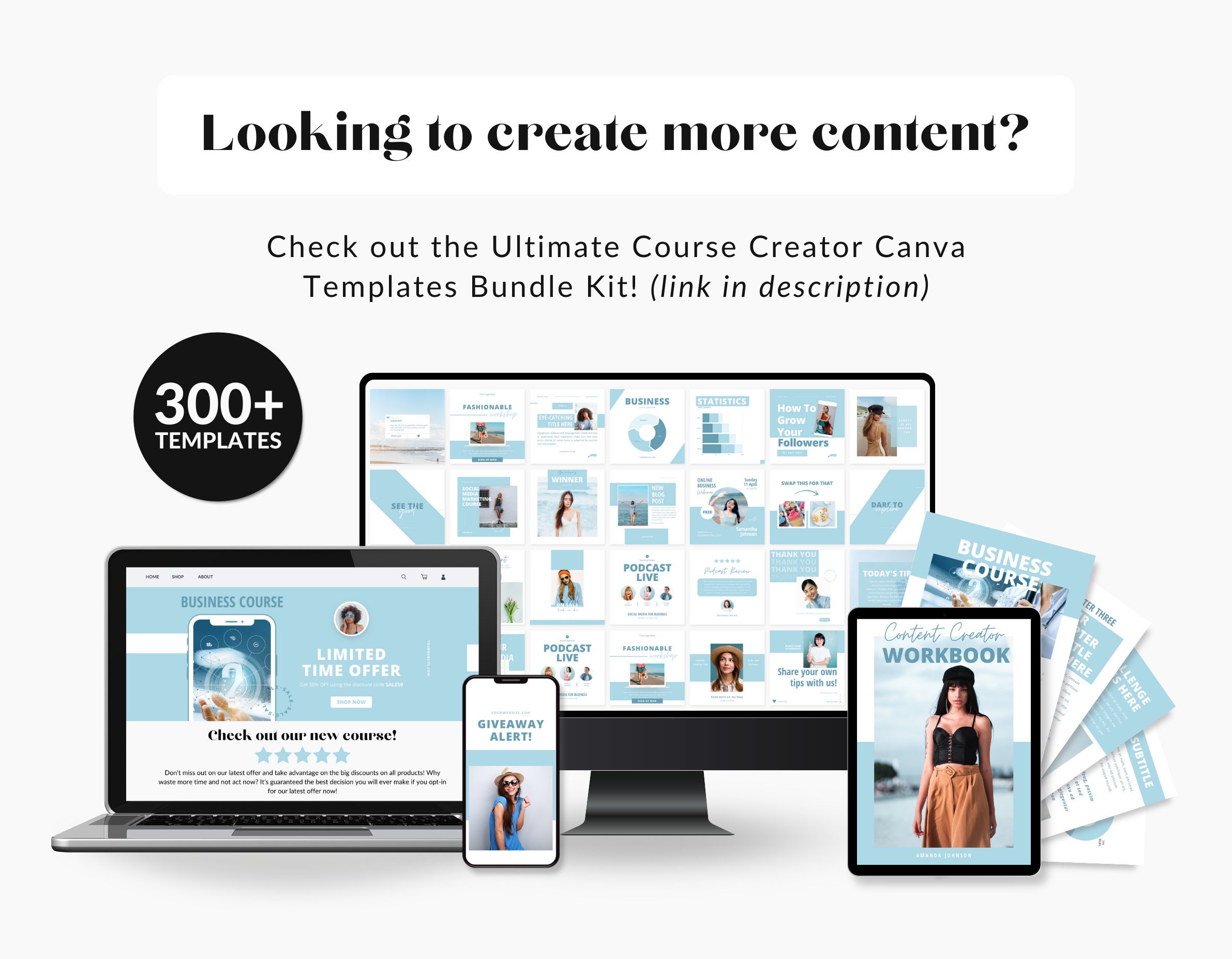 Course Creator Workbook Template Blue Coaching Ebook - Etsy