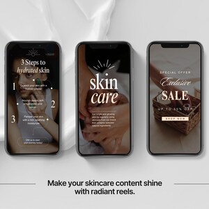100 Skincare Instagram Reels Templates, Editable Canva Skincare Videos ...