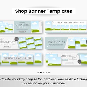 Etsy Printables A4 Shop Bundle, Digital Shop Etsy Branding Kit Canva ...