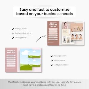 Website Showcase Mockup Canva Templates Bundle, Etsy Listing Template ...