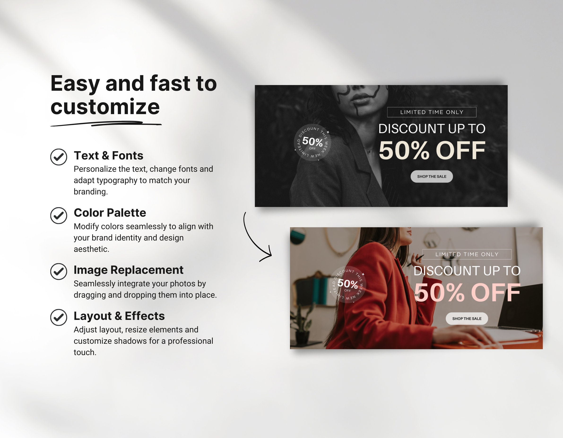 Faceless Website Banner Templates With PLR & MRR, Aesthetic Faceless ...