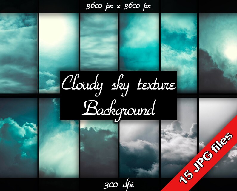 Cloudy Sky Texture Background JPG Decorative Fog Photoshop - Etsy