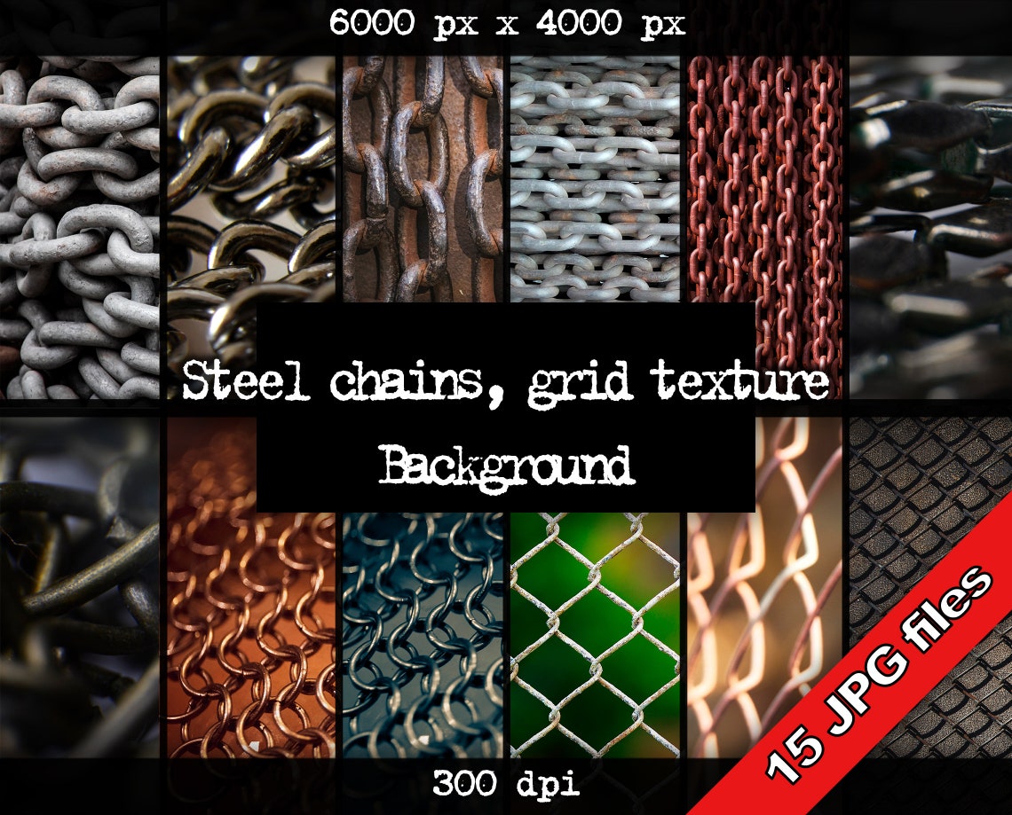 Steel Chains Texture Background JPG Grid Digital Background - Etsy