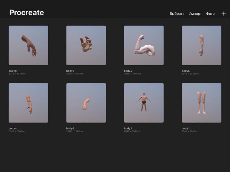 Body 3d, Procreate Models, 3D Models Hand, USDZ Format, Body Human ...