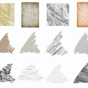 Paper Brushes, Vintage Paper Brushset Procreate, Paper Texture, Digital ...