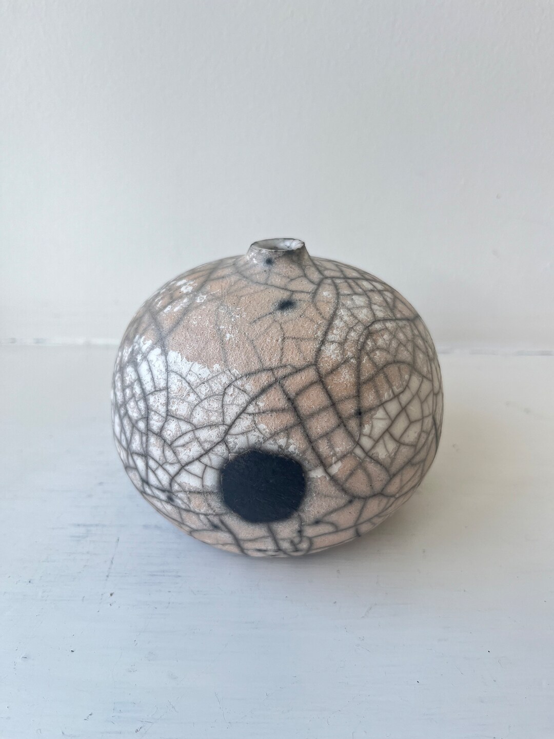 Raku Fired Ceramic Ornamental Decorative Bud Vase, Indoor Oil Lamp ...