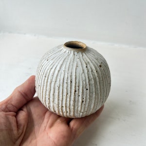 White Ceramic Reed Diffuser Bud Vase. Handmade Danish Studio Stoneware ...