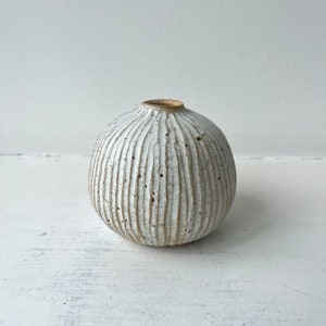 White Ceramic Reed Diffuser Bud Vase. Handmade Danish Studio Stoneware ...