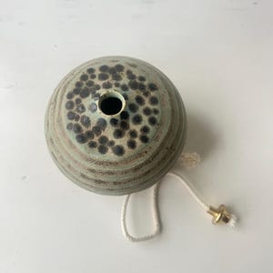 Danish Ceramic Indoor Oil Lamp Burner With Brass Wick Holder. Danish ...