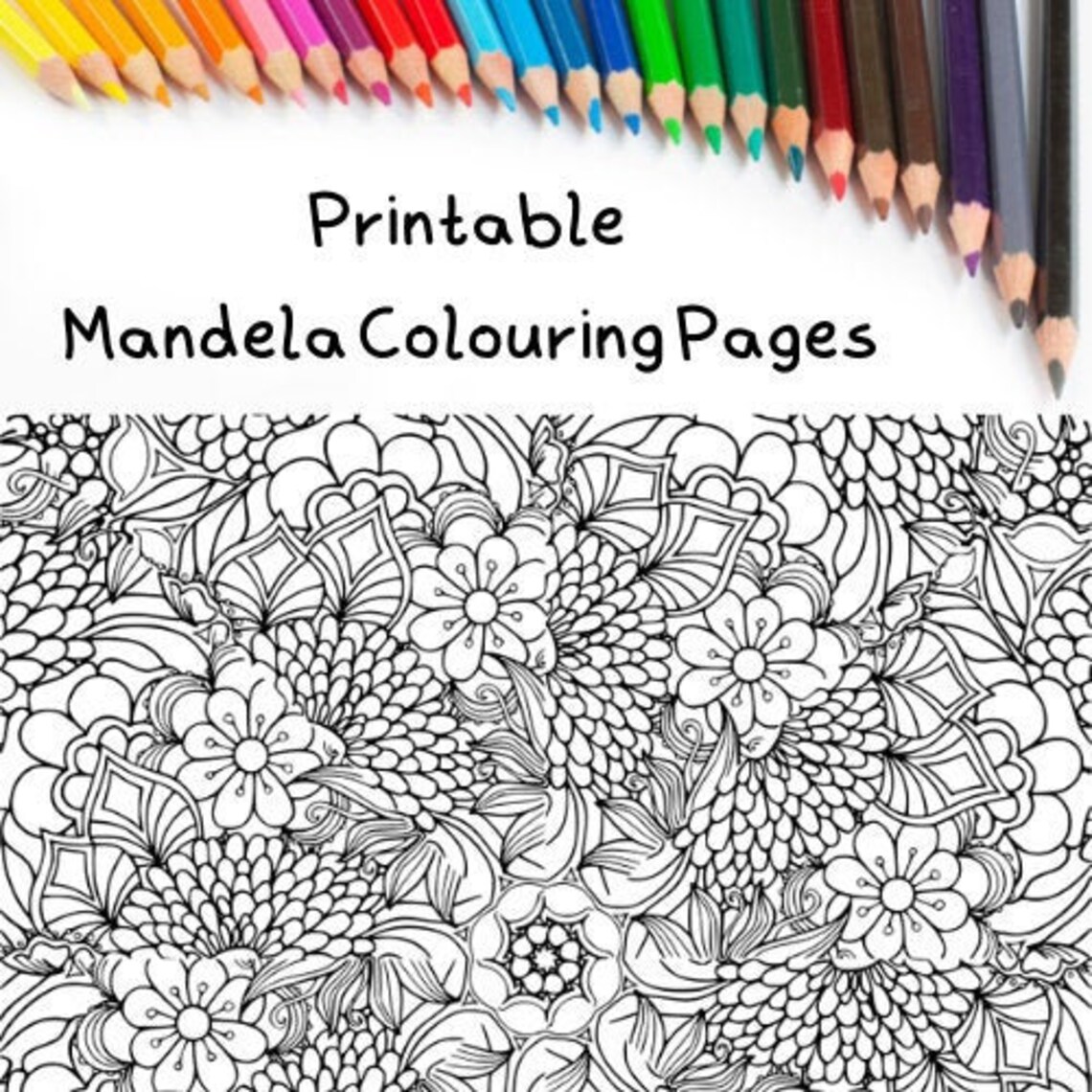Five Different Printable Mandela Colouring Pages Set 1 - Etsy