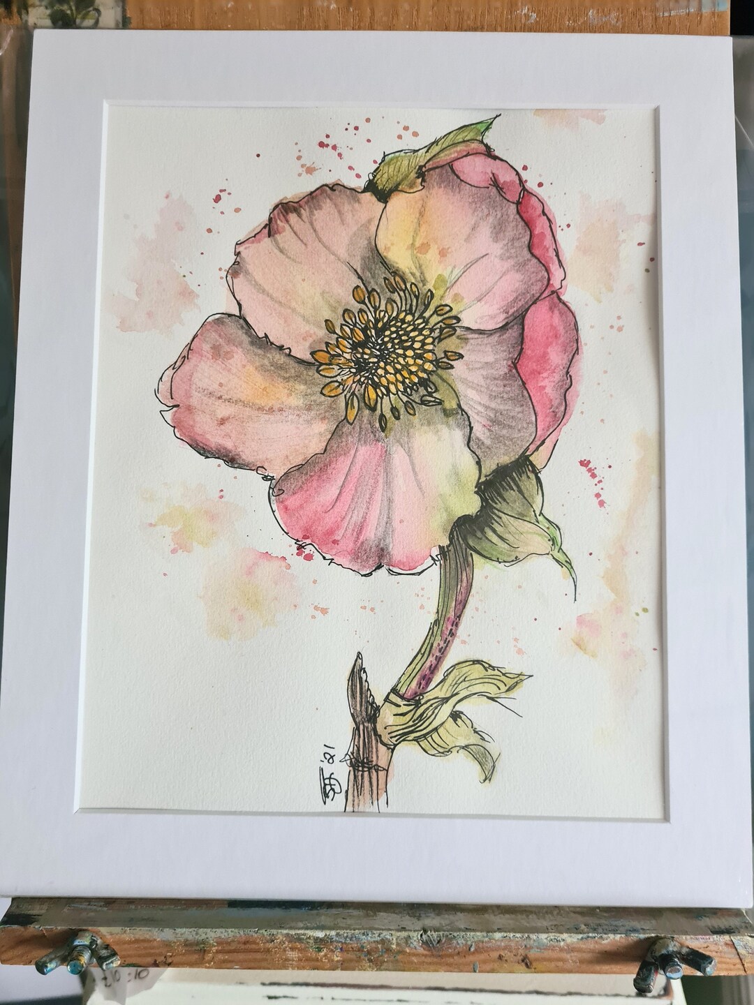 Original Art Work Watercolour One off Piece Hand Done OOAK Gift for Her ...