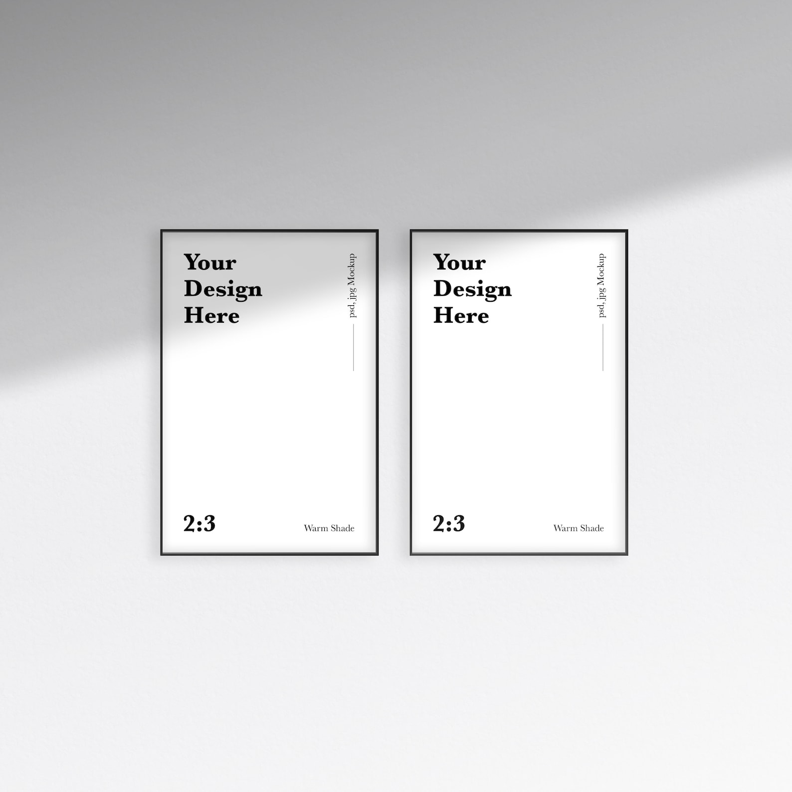 2:3 Poster Frame Mockup Set of 2 Shadow Mockup Mockup - Etsy