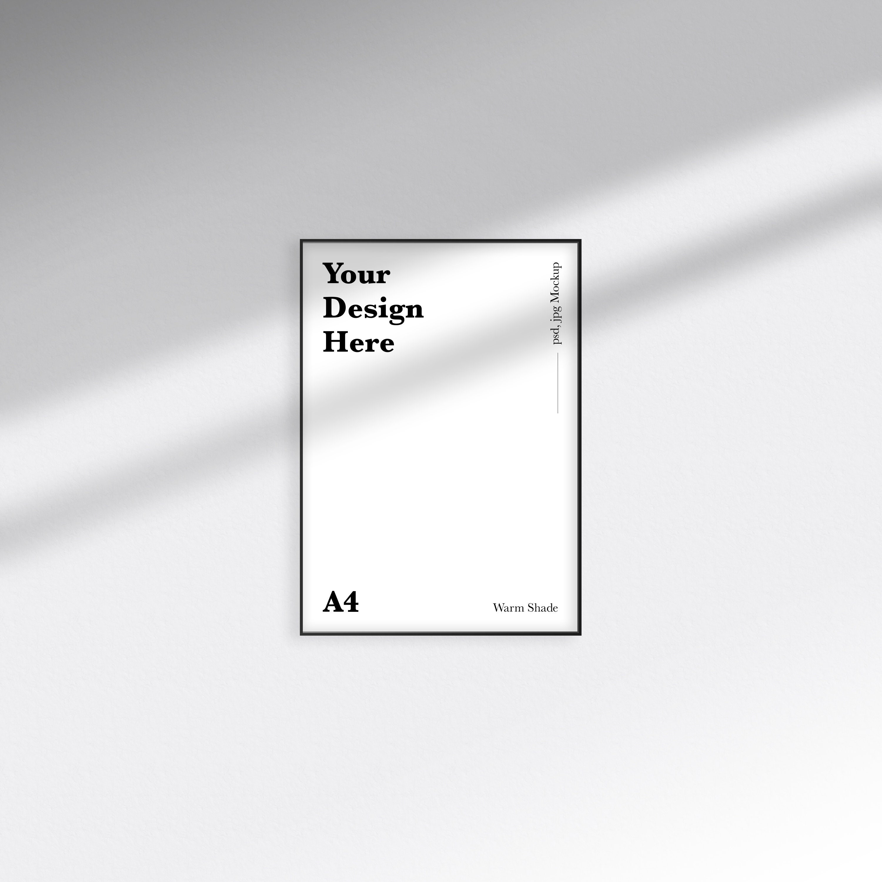 A4, A3, A2, A1 Wall Art Frame Mockup Shadow Mockup, Mockup Frame ...