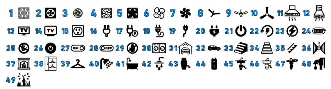 Customizable Light Switch Symbols Light Switch Decal - Etsy