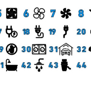 Customizable Light Switch Symbols, Light Switch Decal, Personalized ...