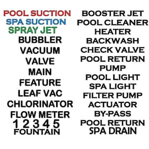Customizable Pool Equipment Decals, Pool Symbols, Personalized Icons ...