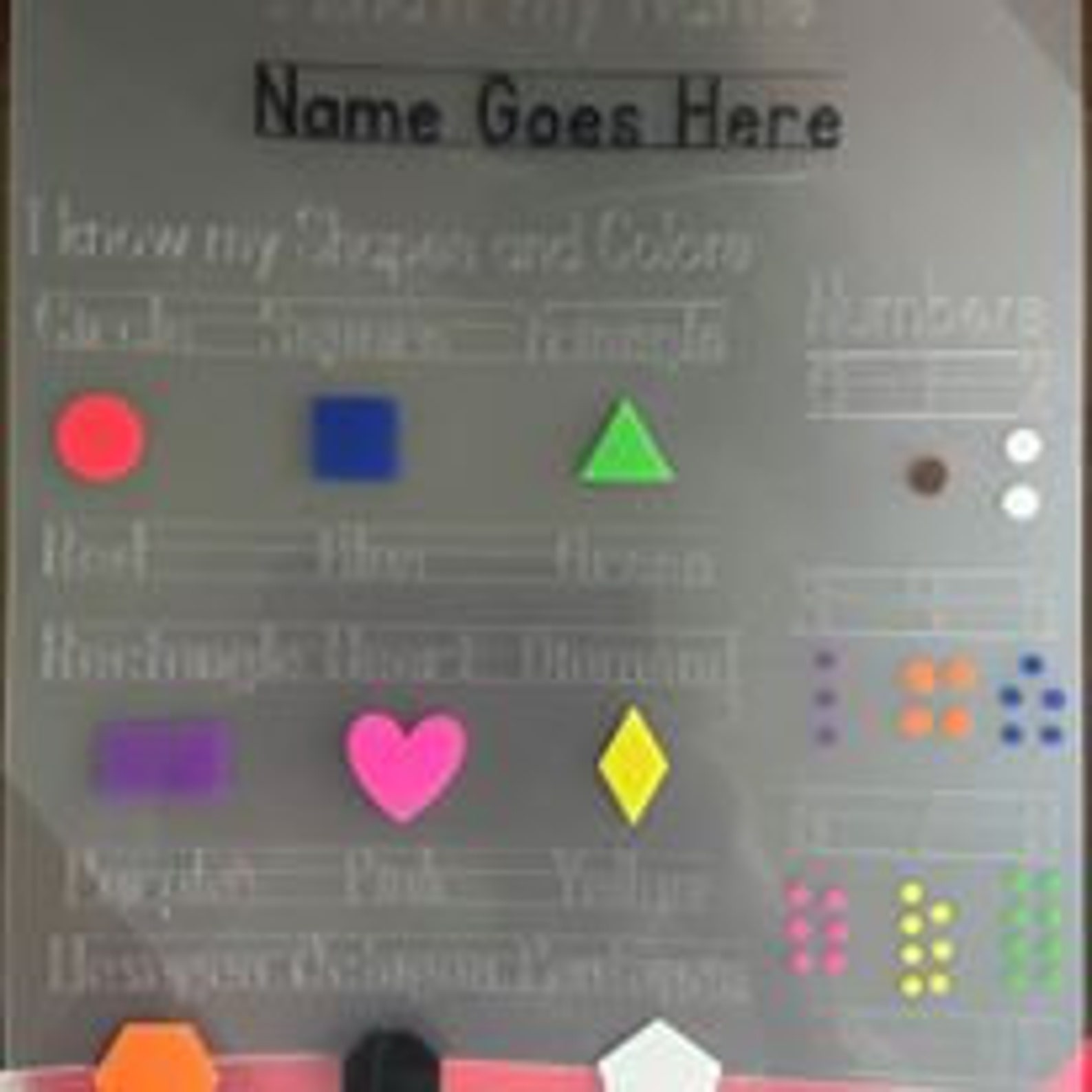 Writing Mat Tracing Mat Kids Practice Dry Erase Abcs - Etsy