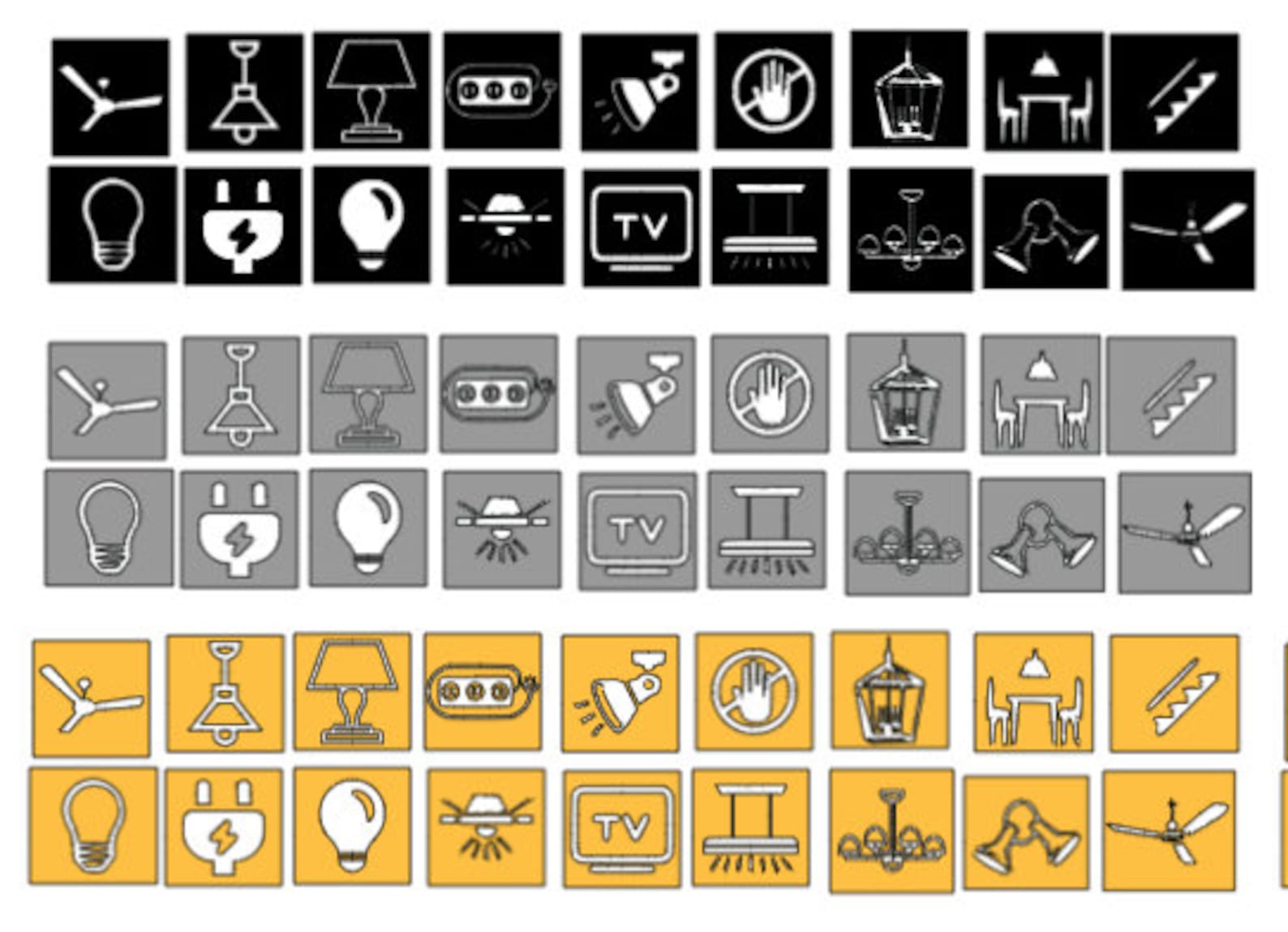 Customizable Light Switch Symbols, Light Switch Decal, Personalized ...