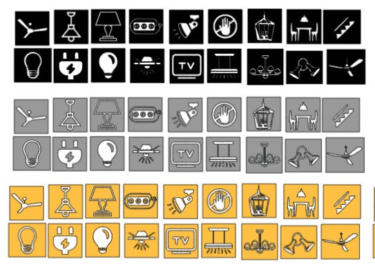 Customizable Light Switch Symbols, Light Switch Decal, Personalized ...