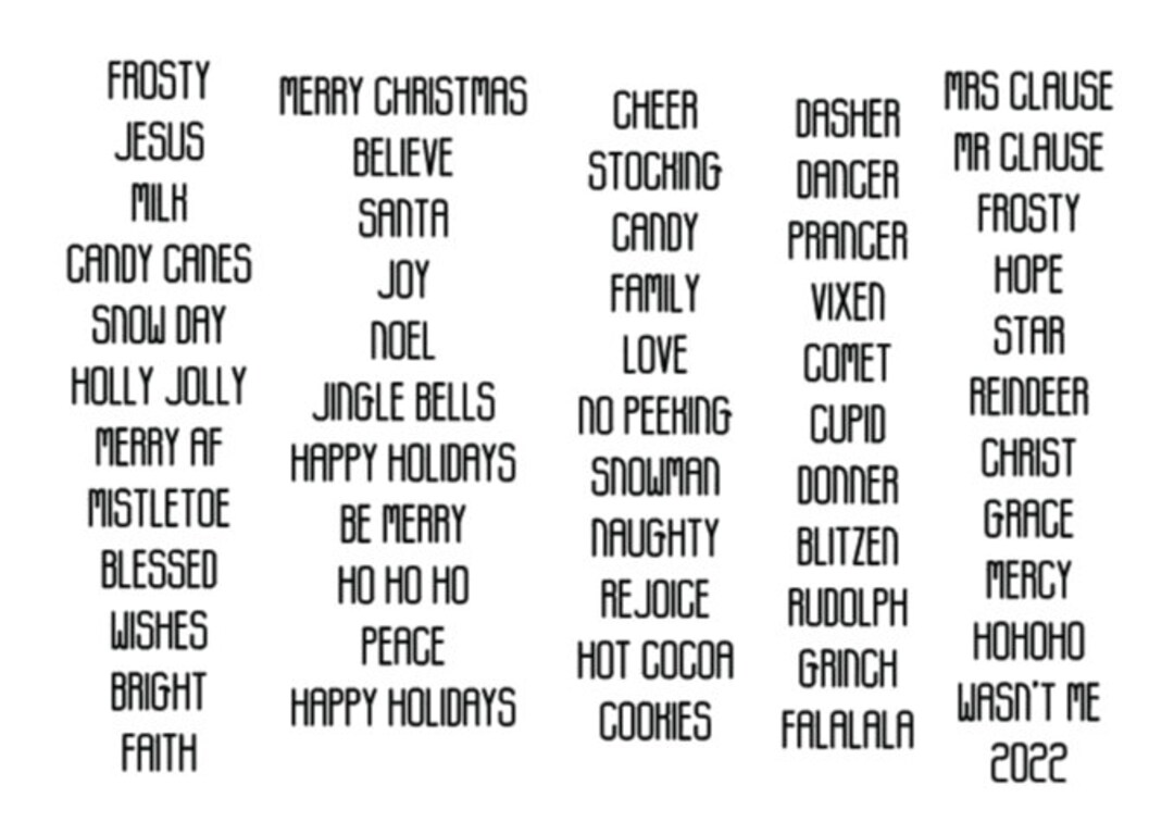 Customizable Christmas Decals, Christmas Ornament Decal, Christmas ...