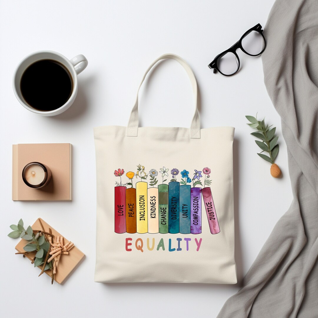 Equality Tote Bag, Love, Peace, Inclusion, Kindness Tote Bag,inclusion ...