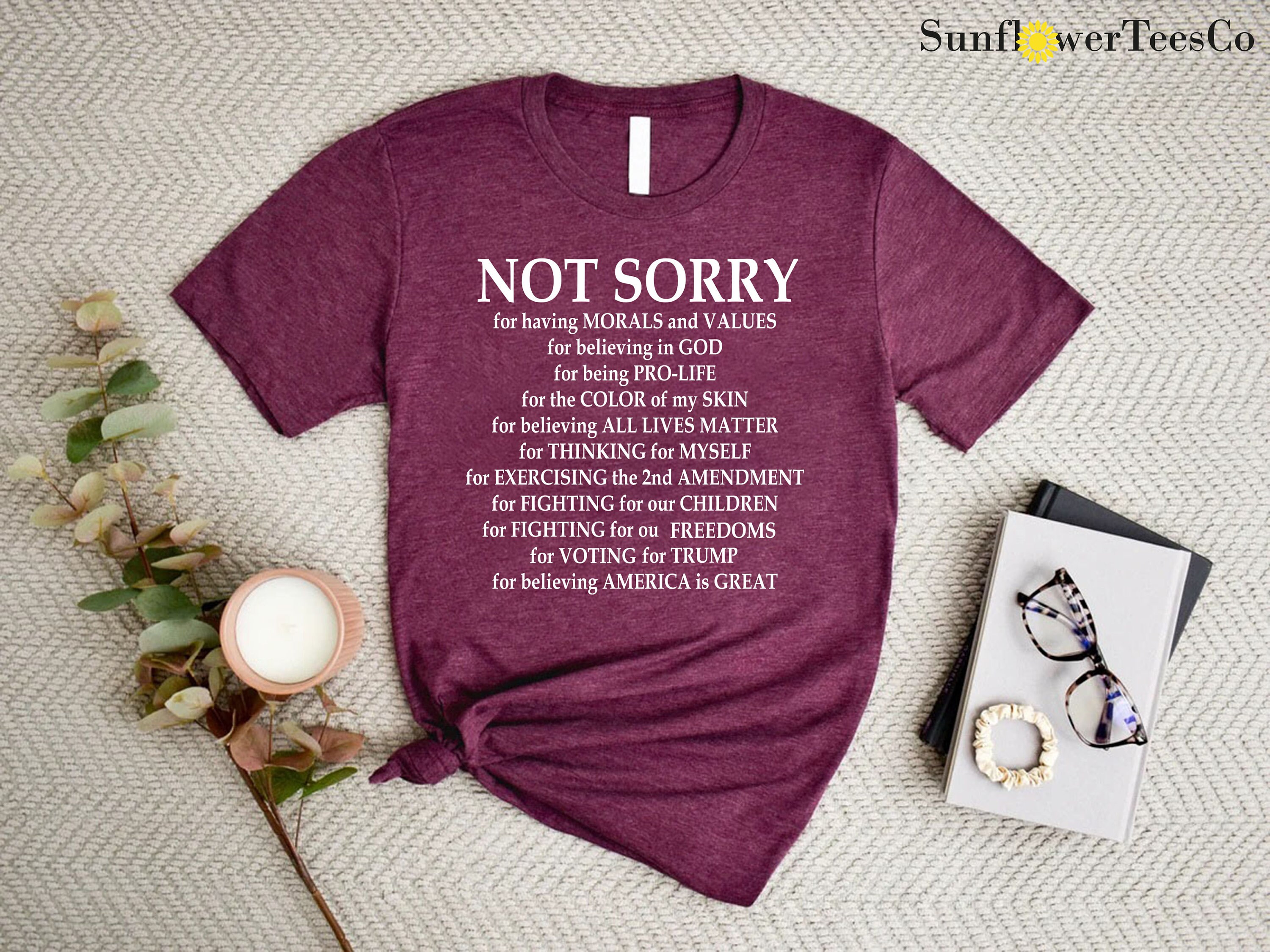 Not Sorry Shirt,republican Gifts Tee,donald Trump Shirt,conservative ...
