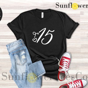 15 Age Shirt, Fifteen Birthday Tee, 15th Birthday Shirt, 15th Birthday ...
