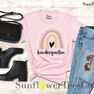 Kindergarten Rainbow Shirt, Back to School Shirt, Kindergarten Teacher ...
