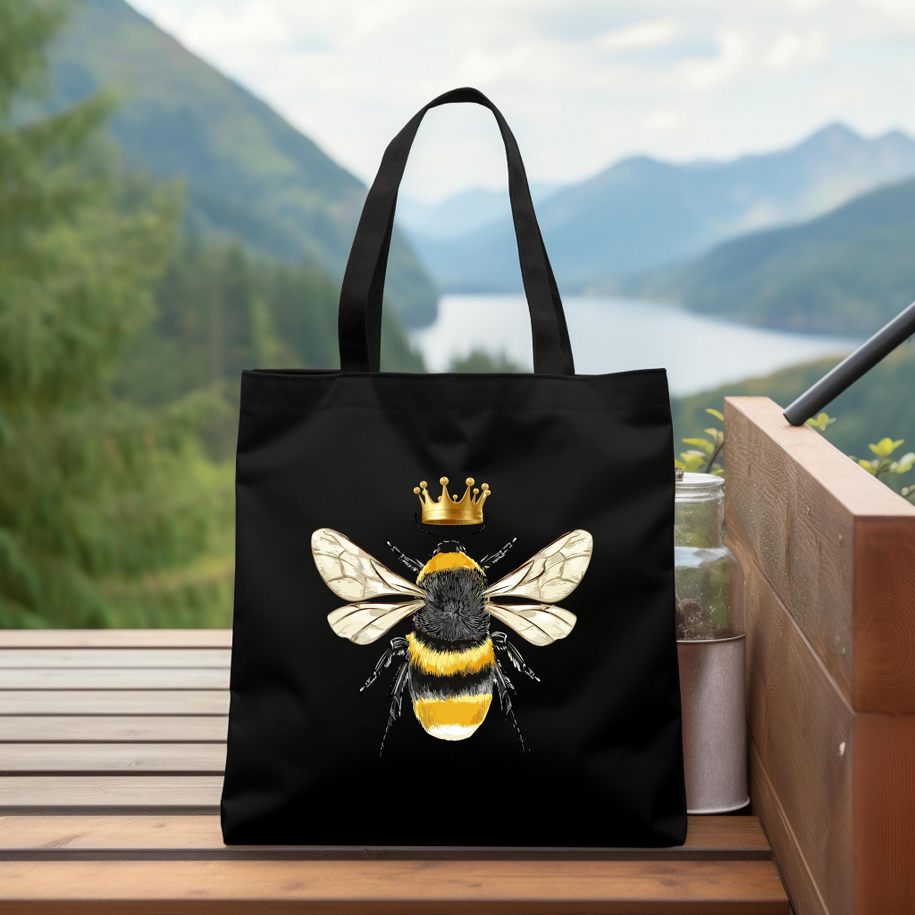 Queen Bee Tote Bag, Perfect Gift for Beekeeper, Honey Bee Canvas Tote ...
