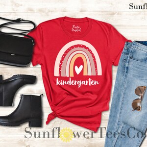Kindergarten Rainbow Shirt, Back to School Shirt, Kindergarten Teacher ...