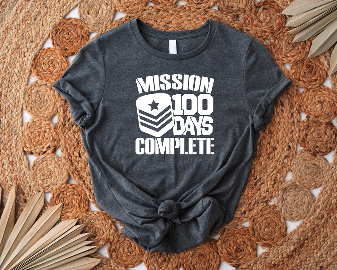 Funny School Shirt, Mission Complete 100 Days Shirt, Back to School ...