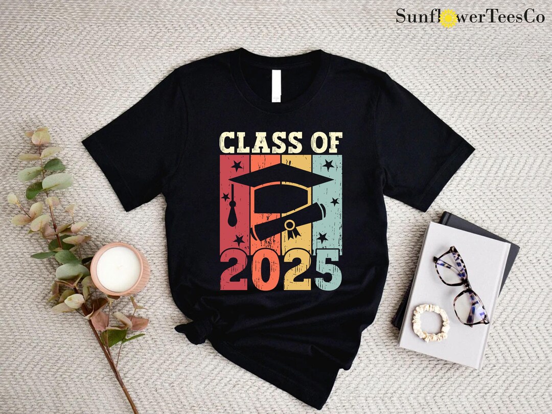 Retro Class of 2025 Shirt, Senior 2025 Shirt, Graduation Gift Shirt ...
