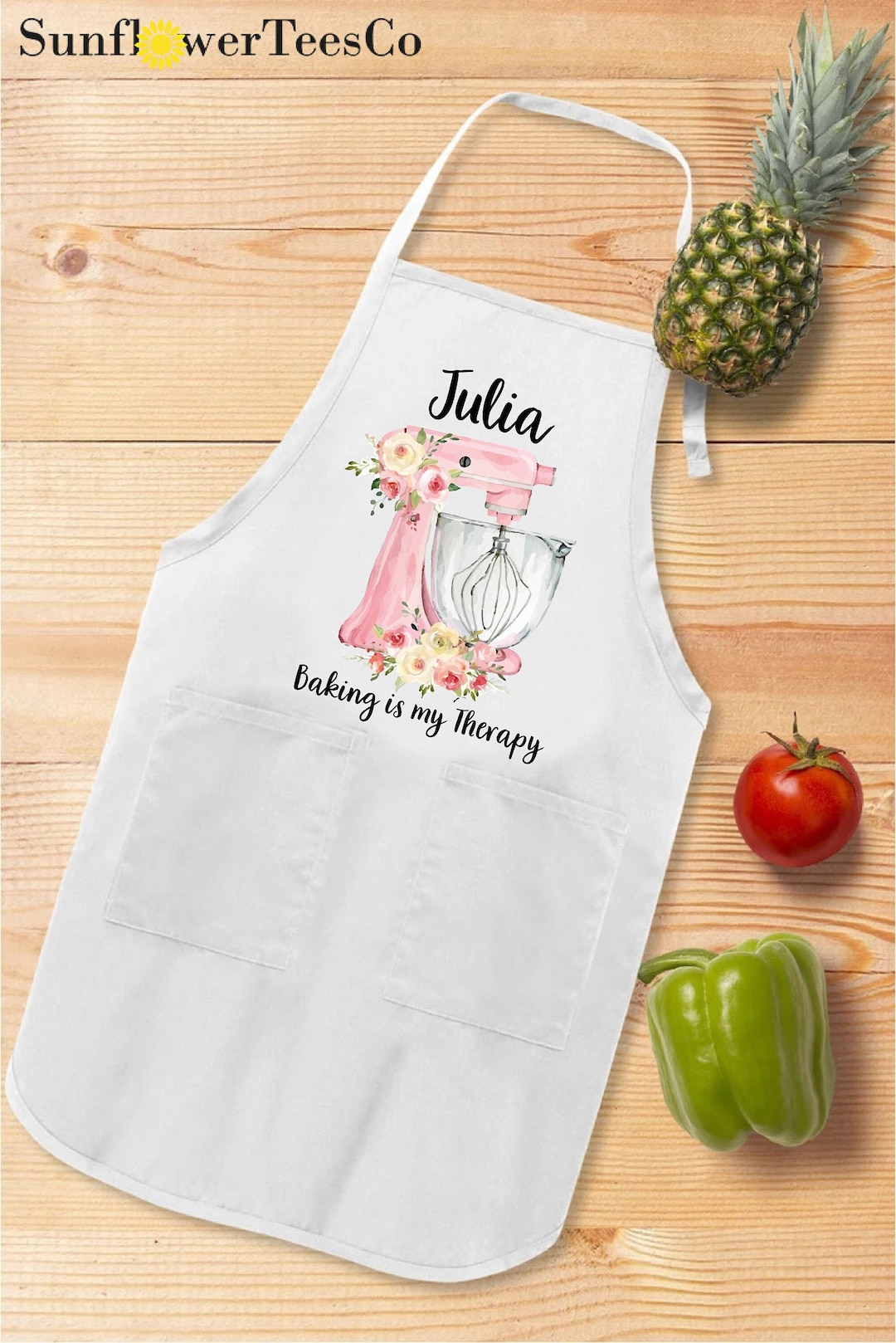 Personalized Baking is My Therapy Apron for Women, Custom Name Baking ...