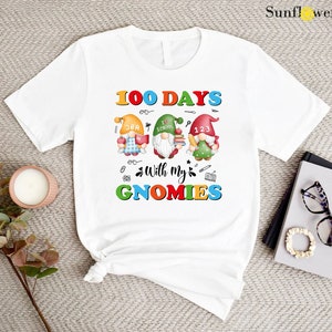 School Gnome Shirt, 100 Days of School Gift for Teacher, Gnome Teacher ...