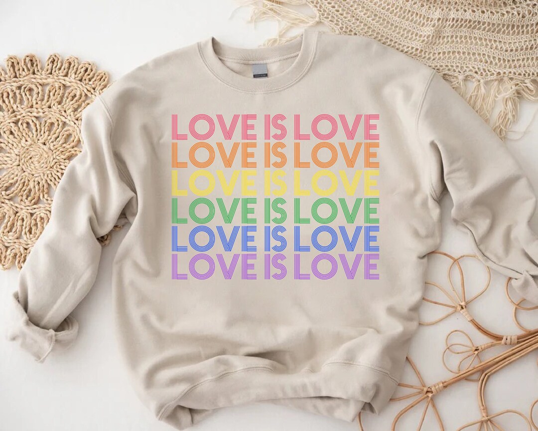 Love is Love Sweatshirt,cute LGBTQ Ally Gifts for Women,pride ...