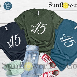 15 Age Shirt, Fifteen Birthday Tee, 15th Birthday Shirt, 15th Birthday ...