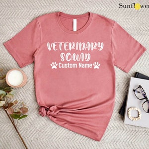 Personalized Veterinary Squad Shirt, Custom Gift for Veterinarian,vet ...