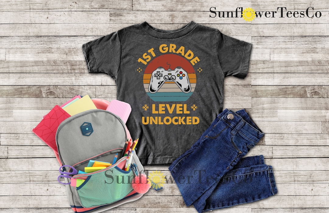 First Grade Shirts, Back to School Shirt, 1st First Grade Level ...