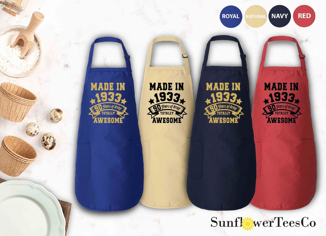 Custom Year Apron 90th Birthday Apron Personalized Baking - Etsy