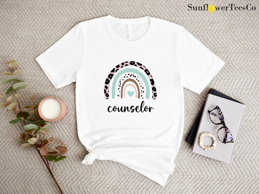 School Counselor Rainbow Shirt, Counselor Shirts for Women, Counselling ...