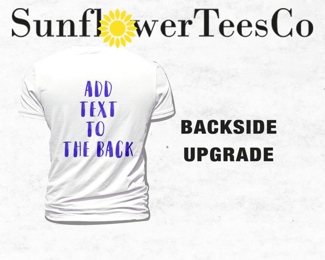 Backside Text Upgrade - Etsy