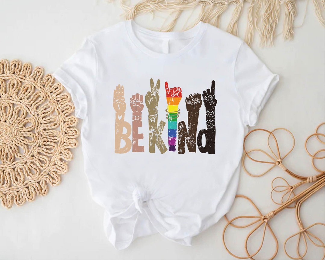 Be Kind Sign Language Shirt, Be Kind Shirt, Sign Language Hands Tee ...
