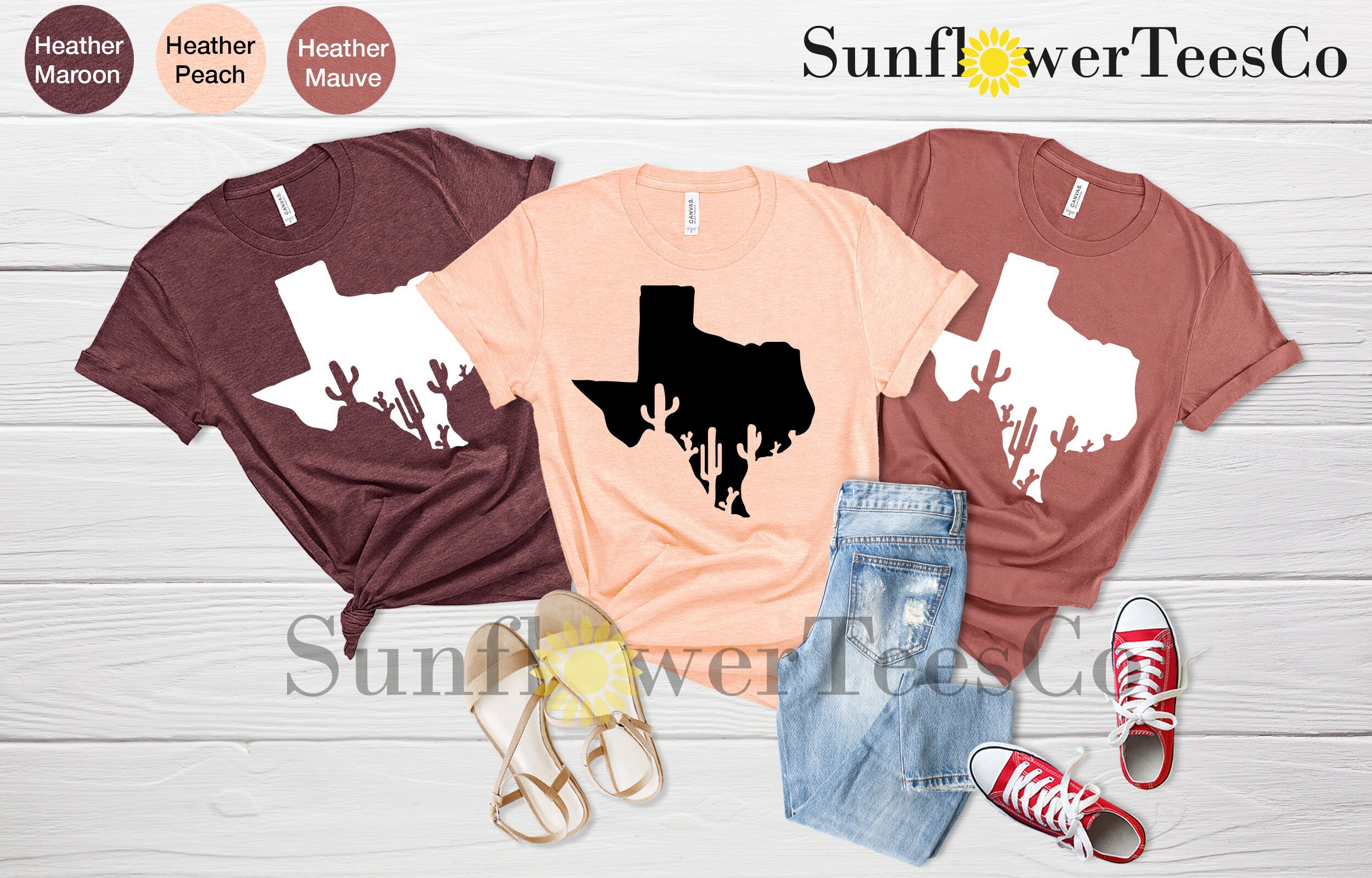 Texas Shirt, Texas Shirt Women, Texas State T Shirt, Texas Cactus Shirt ...