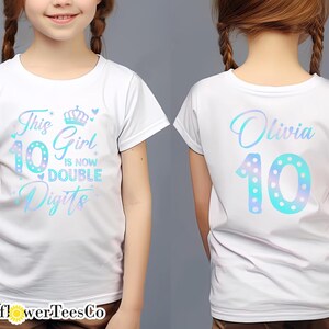 Custom Double Digits Shirt, This Girl is Now Double Digits, 10th ...